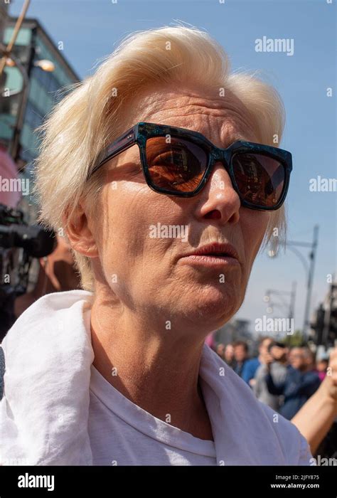British Actress Emma Thompson Attends The Extinction Rebellion Demonstration London In Protest