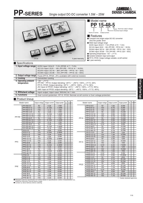 Pp3 5 15 Pp6 Datasheet Pp6 1212pdf Single Dual Output Dc Dc