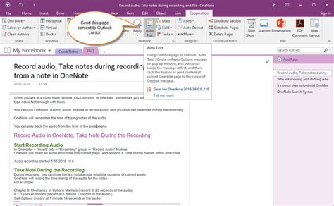 How To Using OneNote As Auto Text For Outlook Office OneNote Gem Add Ins