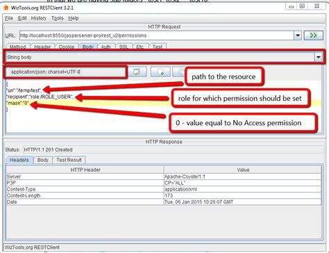 how to set a single permission via rest v2 permissions service how to jaspersoft community