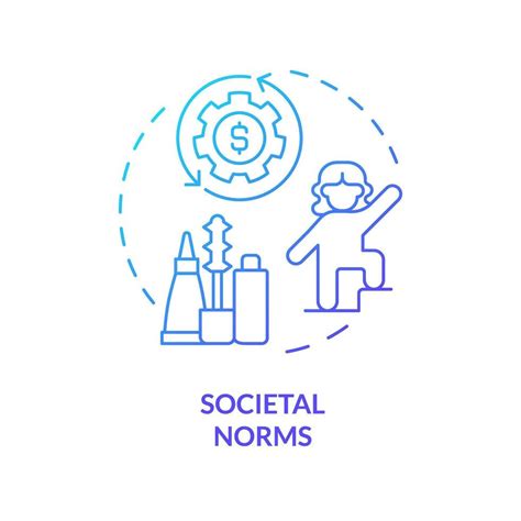 2d Gradient Societal Norms Icon Isolated Creative Vector Thin Line Illustration Representing