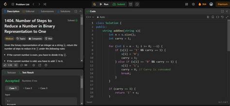 Leetcode Potd Number Of Steps To Reduce Binary String Suresh Chelani