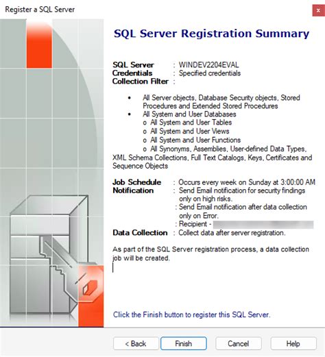 Review Registration Summary Sql Secure 45 Product Documentation