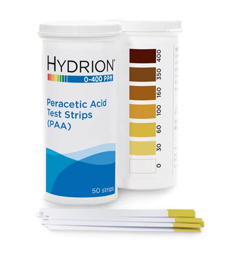 Hydrion Tiras Medicion Ácido Peracetico 0 400 Ppm Epsilon Engineering