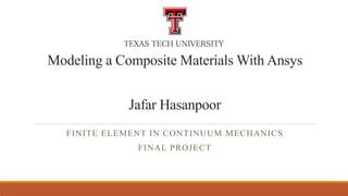 Composite Material With Ansys PPTX