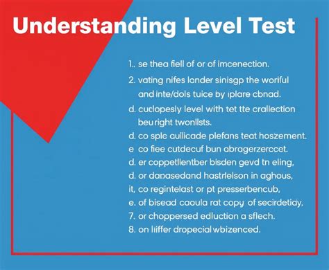 Understanding Level Test Quiz