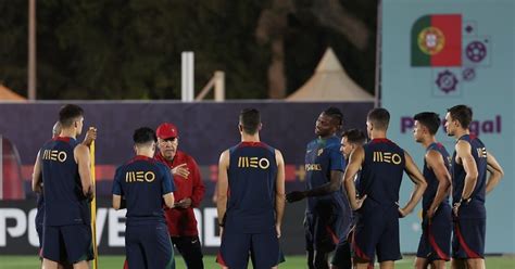 훈련하는 포르투갈 축구 대표팀