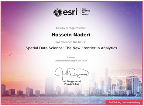 Hossein Naderi On Linkedin Spatialdatascience Esri Arcgis