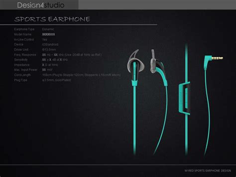 Wired Sports Earphone Design On Behance