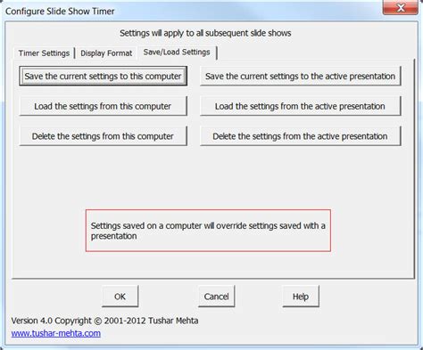 Slide Show Timer