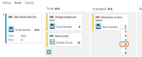 Track Progress And Individual Items On The Taskboard Azure Boards Microsoft Learn