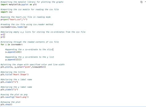 Solved How To Use Csv File To Draw This Graph Heart Shape 10 5 0 5
