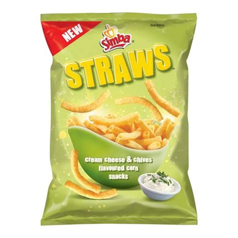 Simba Straws Salty Snack Cream Cheese And Chives 110g Pnp