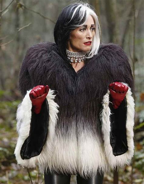 Once Upon A Time Cruella Deville Fur Jacket Ujackets Com