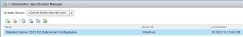 How To Create Customization Specifications For Vmware Templates Tdsheridan Lab