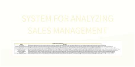 Optimizing Sales Management Through A Comprehensive Analytical System