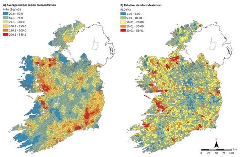Average Indoor Radon Concentration And Relative Standard Deviation At