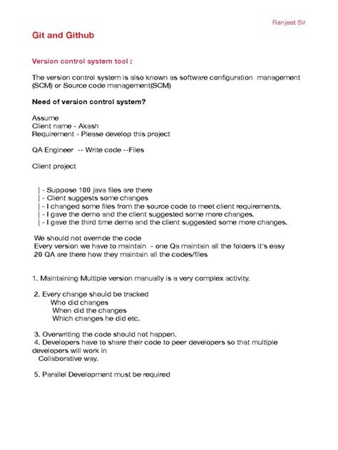 Git And Jenkins Notes Pdf Version Control Computer Science