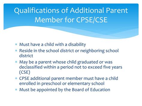 PPT CPSE CSE Additional Parent Member Training PowerPoint