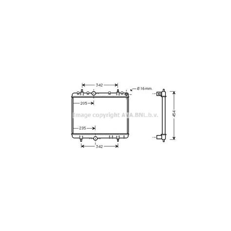Radiateur AVA QUALITY COOLING PE2267 | MonPetitMécano