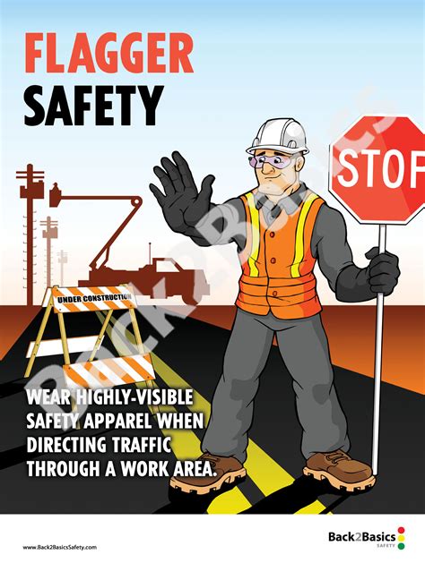 Flagger Safety Poster Back 2 Basics Safety