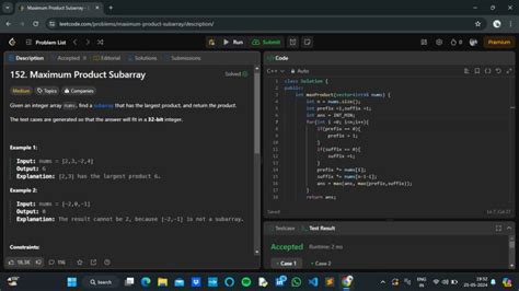 Resolved The Maximum Product Subarray Problem On Leetcode Harsh
