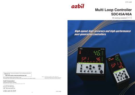 Single Loop Controller Model C M Azbil Europe NV PDF Catalogs Technical Documentation