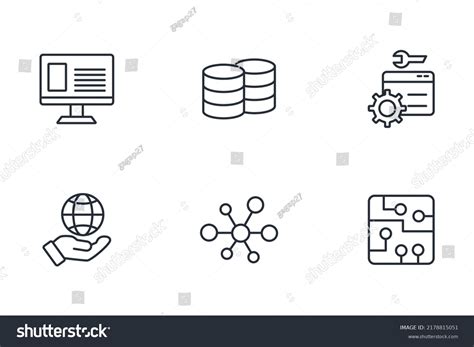 Information Technology Icons Set Information Technology Stock Vector Royalty Free 2178815051
