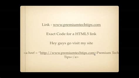 Html5 Tutorial How To Create A Link With Html5 Youtube
