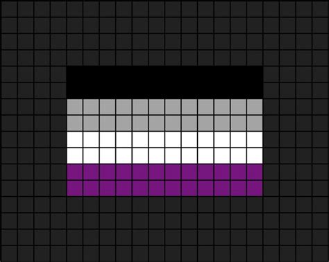 Asexual Flag Pixel Art