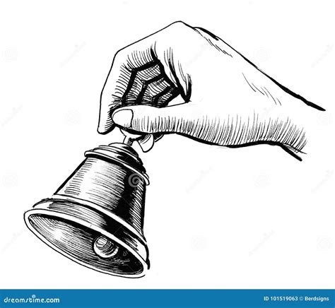 Mano Con Una Campana Stock De Ilustración Ilustración De Mano 101519063