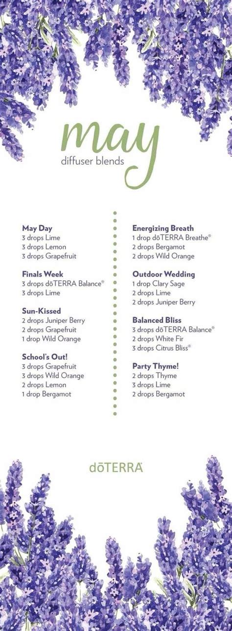 May Diffuser Blends From Doterra 🙏🏻 Doterra Diffuser Blends
