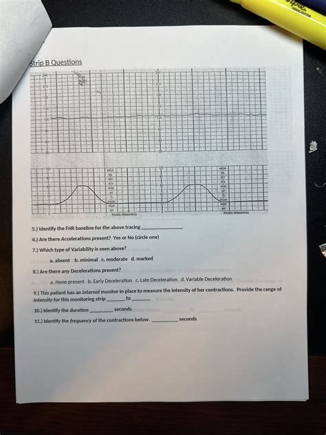 [solved] 5 Identify The Fhr Baseline For The Above Tracin