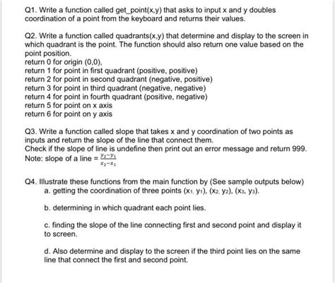 solved q1 write a function called get point x y that asks
