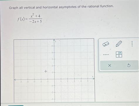 Solved Graph All Vertical And Horizontal Asymptotes Of The