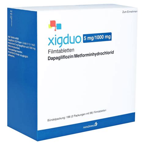Xigduo 5 Mg1000 Mg Filmtabletten 196 St Kaufen Mit E Rezept Medpex