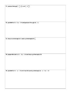Write Equations Of Lines Given Various Information Using Any Form Mastery