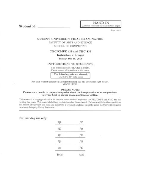 Cisc Cmpe422 835 2019 2020 Cisc 422 Studocu