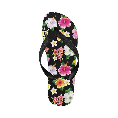 Hibiscus Pattern Print Design Hb025 Unisex Flip Flops Jorjune