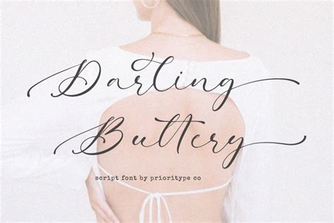 darling buttery modern script font