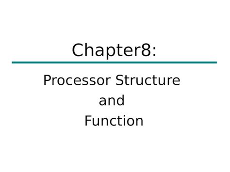Ppt Processor Structure And Function Chapter8 Cpu Structure Cpu Must Fetch Instructions