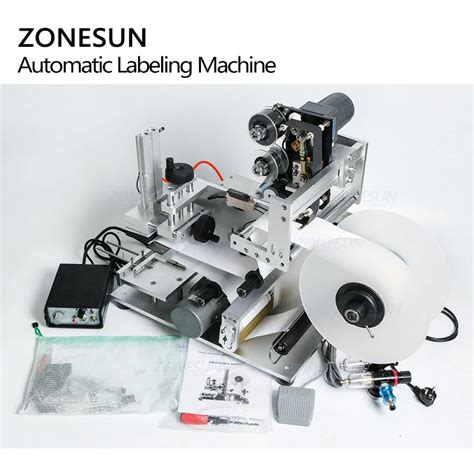 semi automatic flat labeling machine with date coder