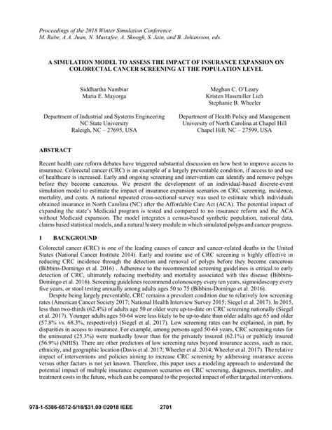 Pdf A Simulation Model To Assess The Impact Of Insurance Expansion On