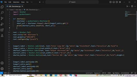 Keerthana Pazhani On Linkedin Intern2023 Urlshortener Tkinter Pythondevelopment
