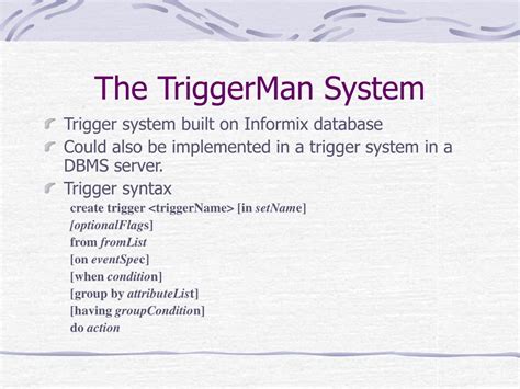 Ppt Triggerman Scalable Trigger Processing System For Database