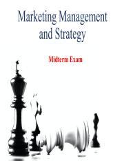 MKTG 4781 Midterm Exam Pdf Marketing Management And Strategy Midterm Exam Chapter 1 Strategy