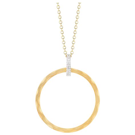 Handcrafted 14 Karat Yellow Gold Hammered Circle Pendant For Sale At 1stdibs Circle Pendant
