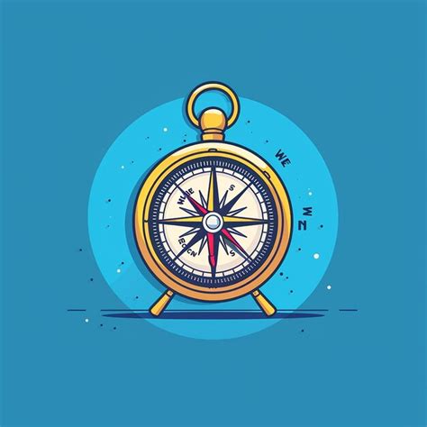 A Drawing Of A Compass With The Word Quot Compass Quot On It Premium Ai Generated Image