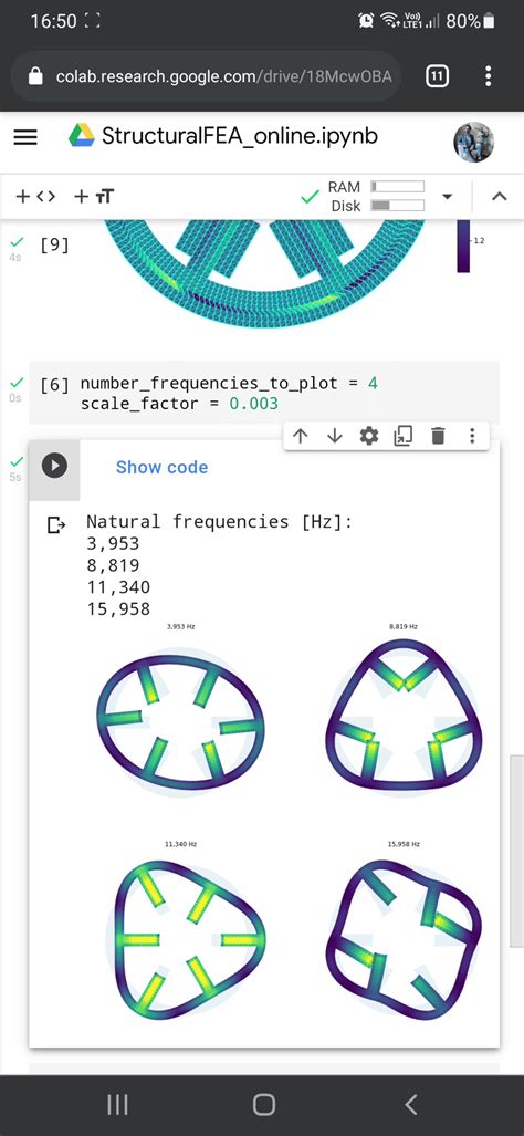 Solving The Eigen Value Problem With Numpy For A Stator Yoke In 2d