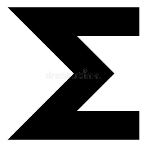 Sum Symbol Icon Black Color Illustration Flat Style Simple Image Stock Vector Illustration Of